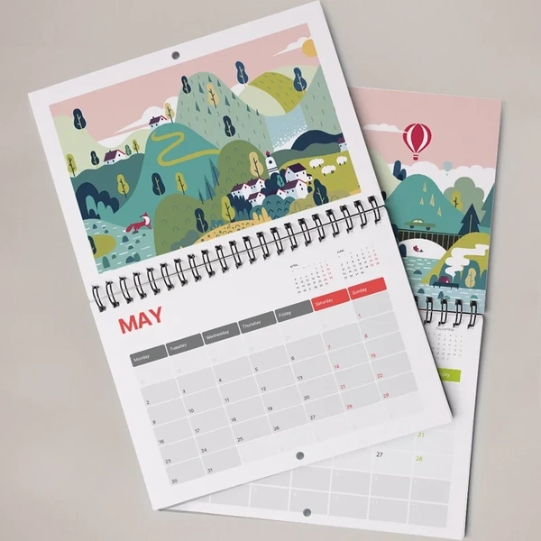 Wiro Bound Drilled Calendars | Colchester Press Ltd